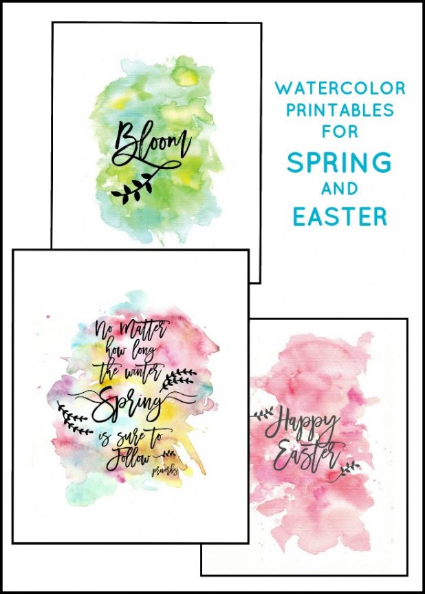 Watercolor Artwork for Spring and Easter - CREATIVE CAIN CABIN