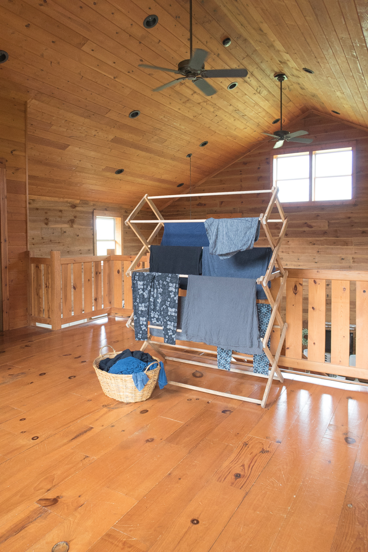 Line Drying Inside With a Foldable Clothes Rack - CREATIVE CAIN CABIN