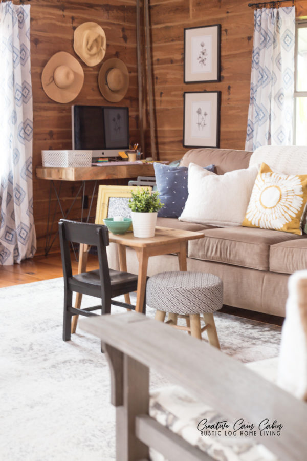 Spring Cabin Living Room Tour 2020 - CREATIVE CAIN CABIN