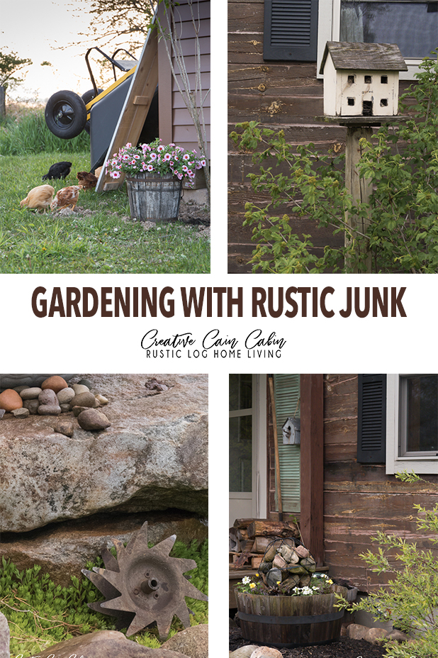 Gardening With Rustic Junk - CREATIVE CAIN CABIN