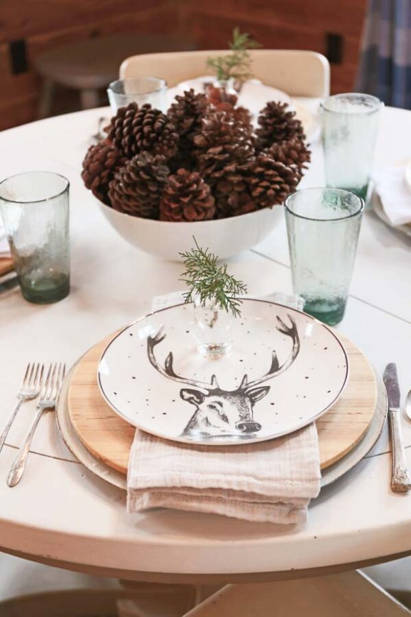 Rustic Winter Table - Nature Inspired and Easy - CREATIVE CAIN CABIN