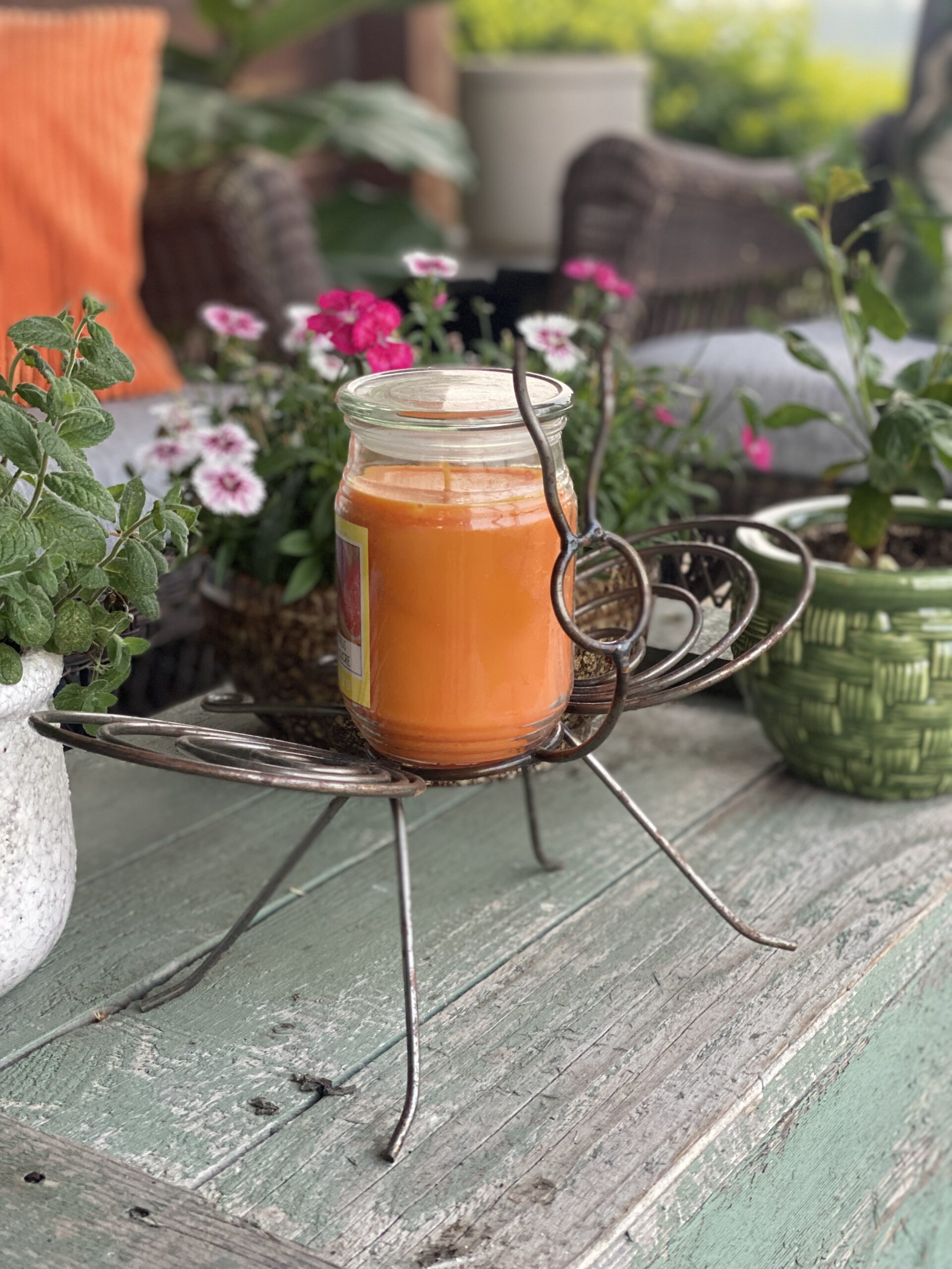 colorful summer porch mini makeover For $12 - CREATIVE CAIN CABIN